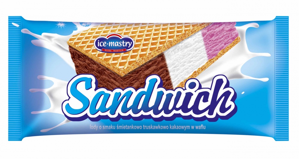 SANDWICH śmietankowo - truskawkowo - kakaowy Producent lodów ...