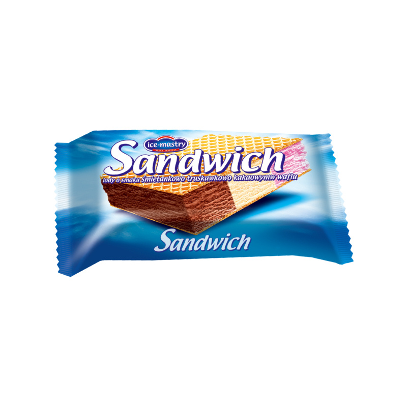 SANDWICH śmietankowo - truskawkowo - kakaowy Producent lodów ...